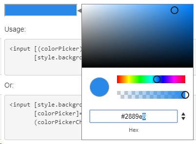 Setting the HEX value resets the alpha channel · Issue #134 · zefoy/ngx-color-picker · GitHub