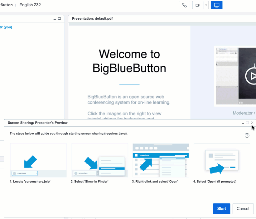 Screen Sharing pops up repeatedly · Issue #5284 · bigbluebutton/bigbluebutton · GitHub