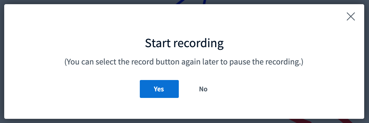 Start Recording should be Resume Recording · Issue #7061 ...
