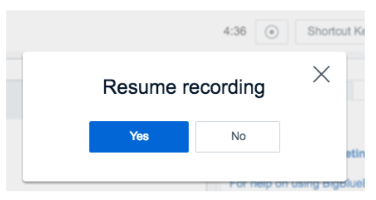 Start Recording should be Resume Recording · Issue #7061 · bigbluebutton/bigbluebutton · GitHub
