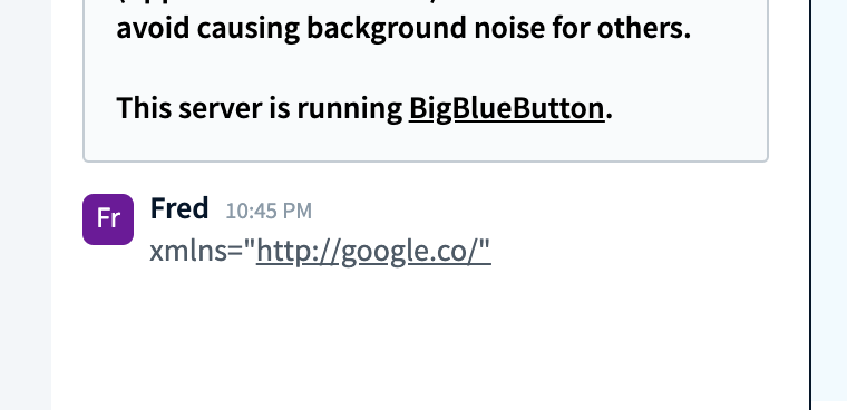 Chat Text Does Not Escape Html Properly · Issue 2878 · Bigbluebuttonbigbluebutton · Github