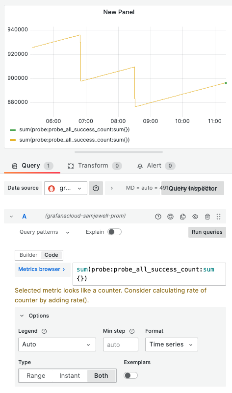 Explore: Prom, Split screen, Add to Dashboard => single query renders as two results · Issue ...