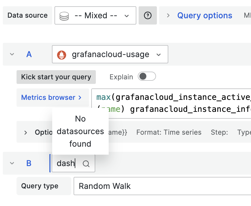 `--Dashboard--` DS not available within `--Mixed` DS · Issue #63866 · grafana/grafana · GitHub