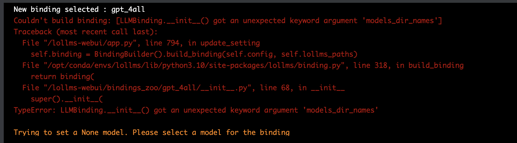 gpt4all installation error · Issue #415 · ParisNeo/lollms-webui · GitHub