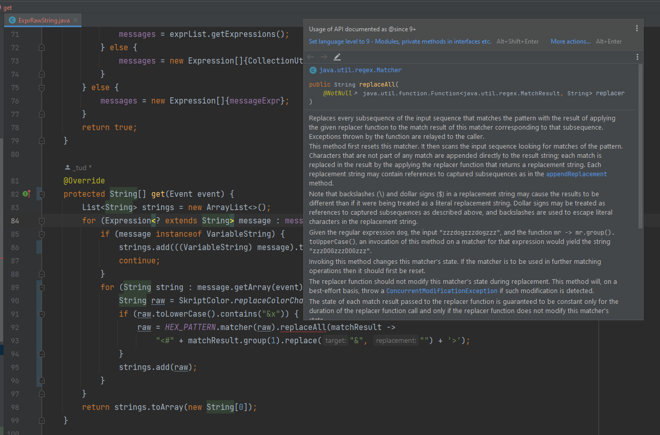 Exprrawstring Contains A Java 9 Method · Issue 5794 · Skriptlangskript · Github