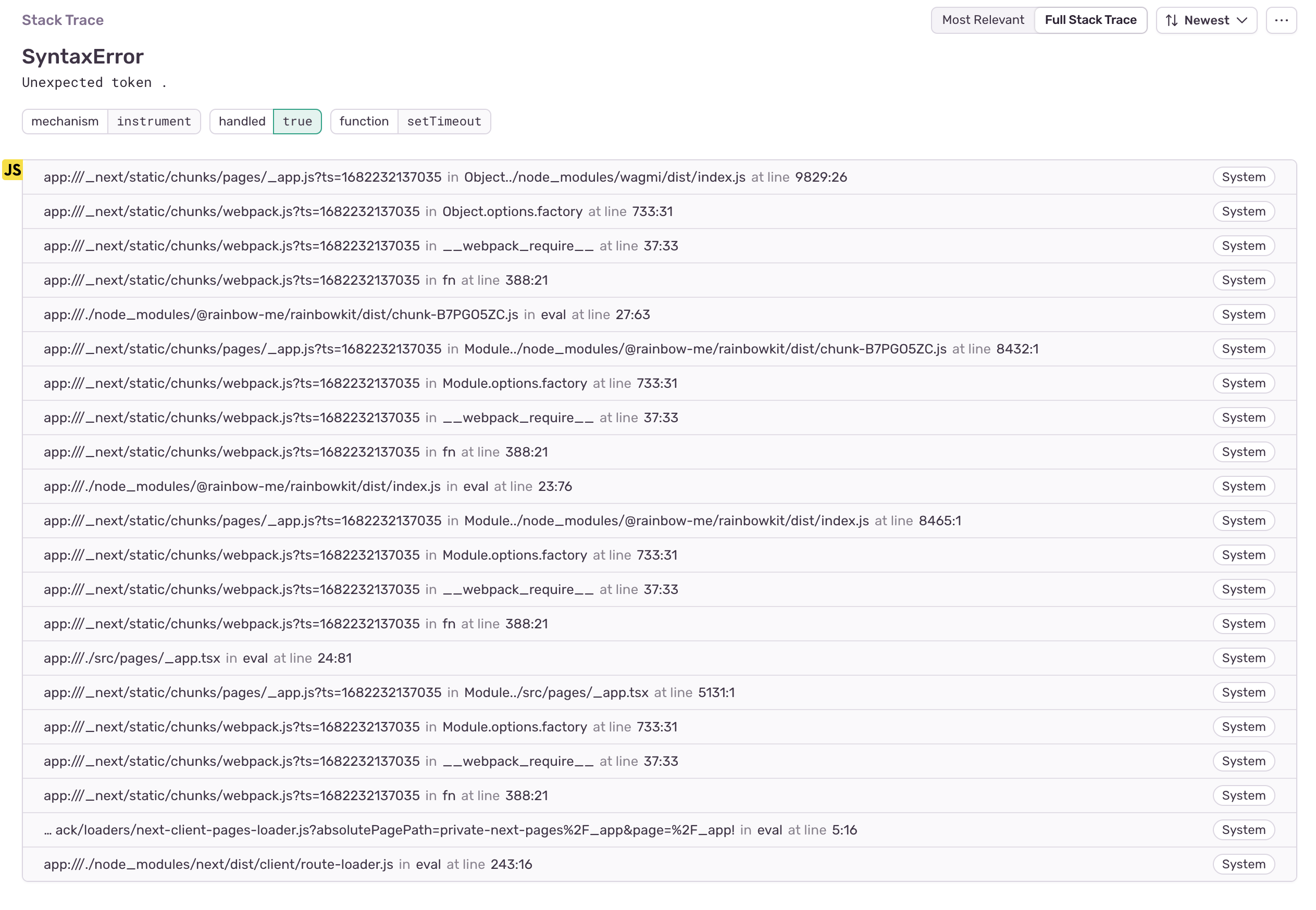 Syntaxerror Unexpected Token · Issue 2222 · Wevm Wagmi · Github