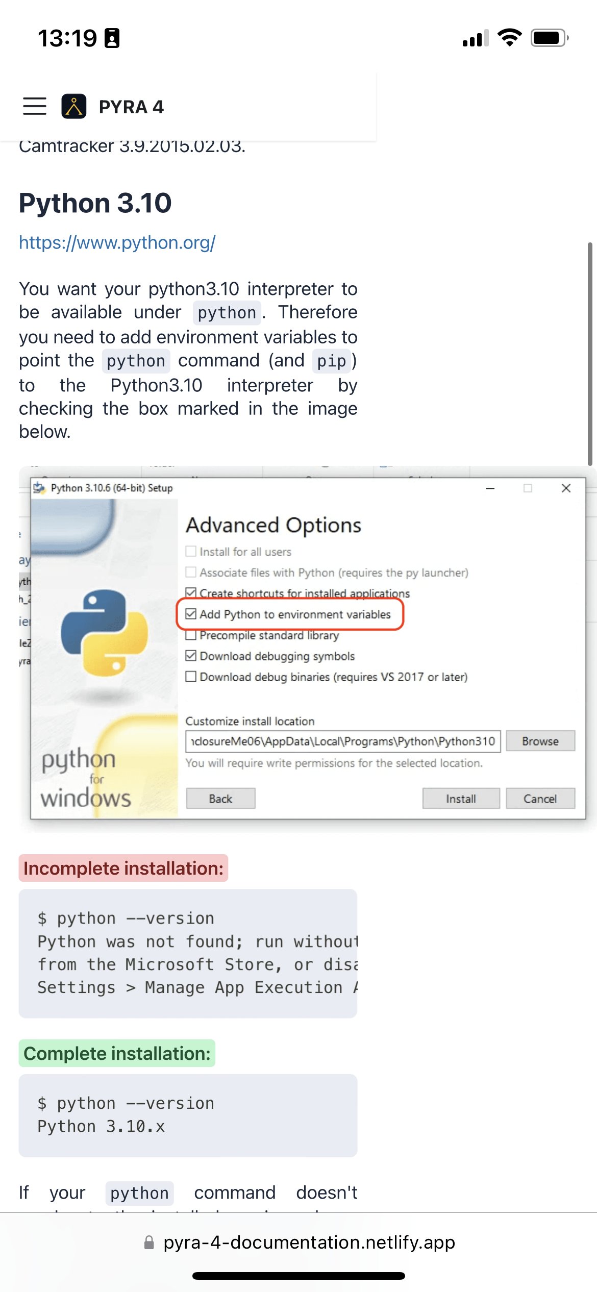 Mobile view of Documentation · Issue #130 · tum-esm/pyra · GitHub