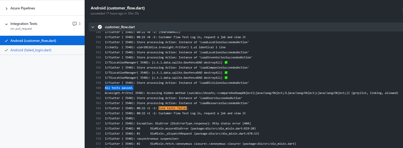 Flutter Drive Outputs Both Some Tests Failed And All Tests Passed · Issue 90908 · Flutter 7116