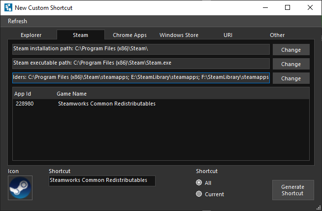 Steam custom shortcut doesn't see games on another drives · Issue #328 ...