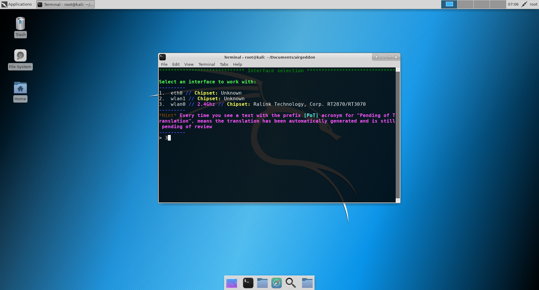 No interface selected on "Kali arm Linux" · Issue #292 · v1s1t0r1sh3r3 ...