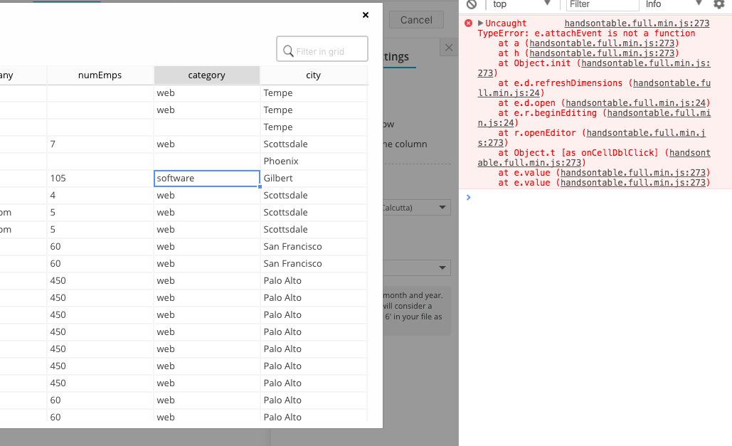 Error in editing · Issue #4427 · handsontable/handsontable · GitHub