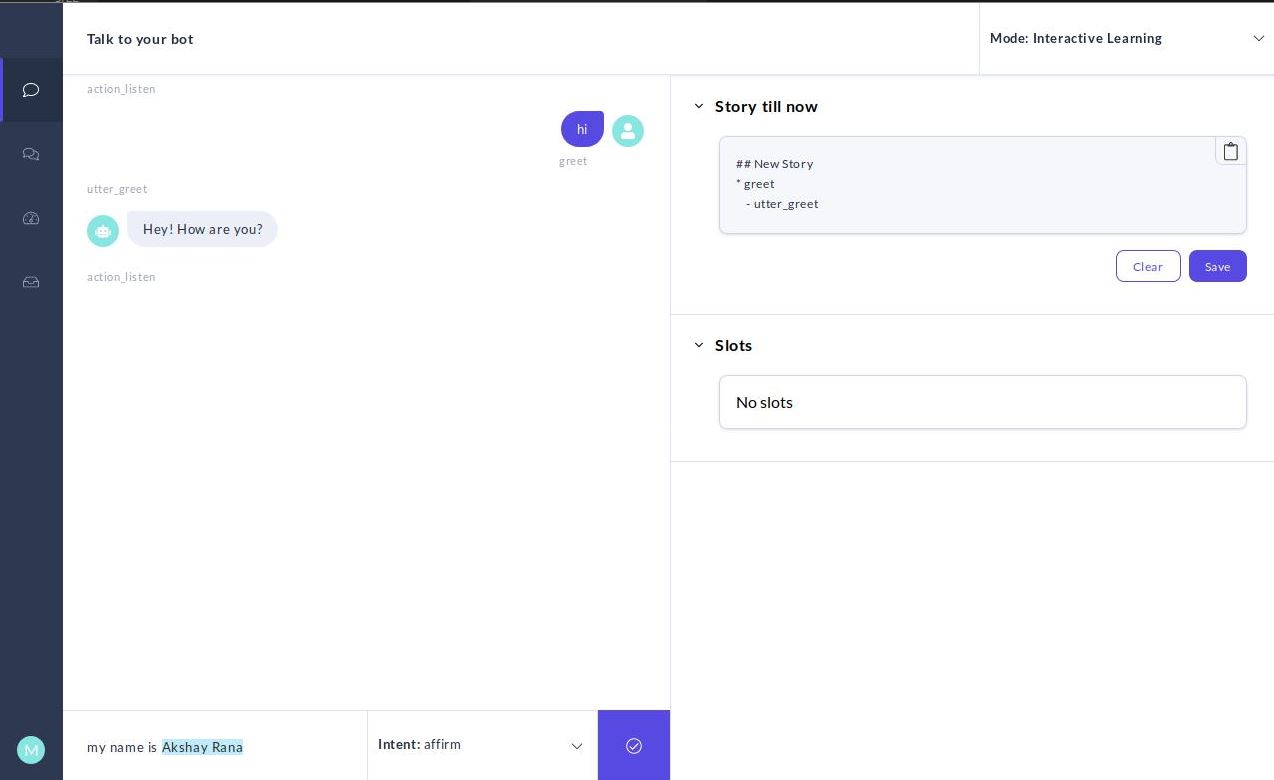 Cannot train entities in Interactive Learning on new Interface. · Issue #3581 · RasaHQ/rasa · GitHub