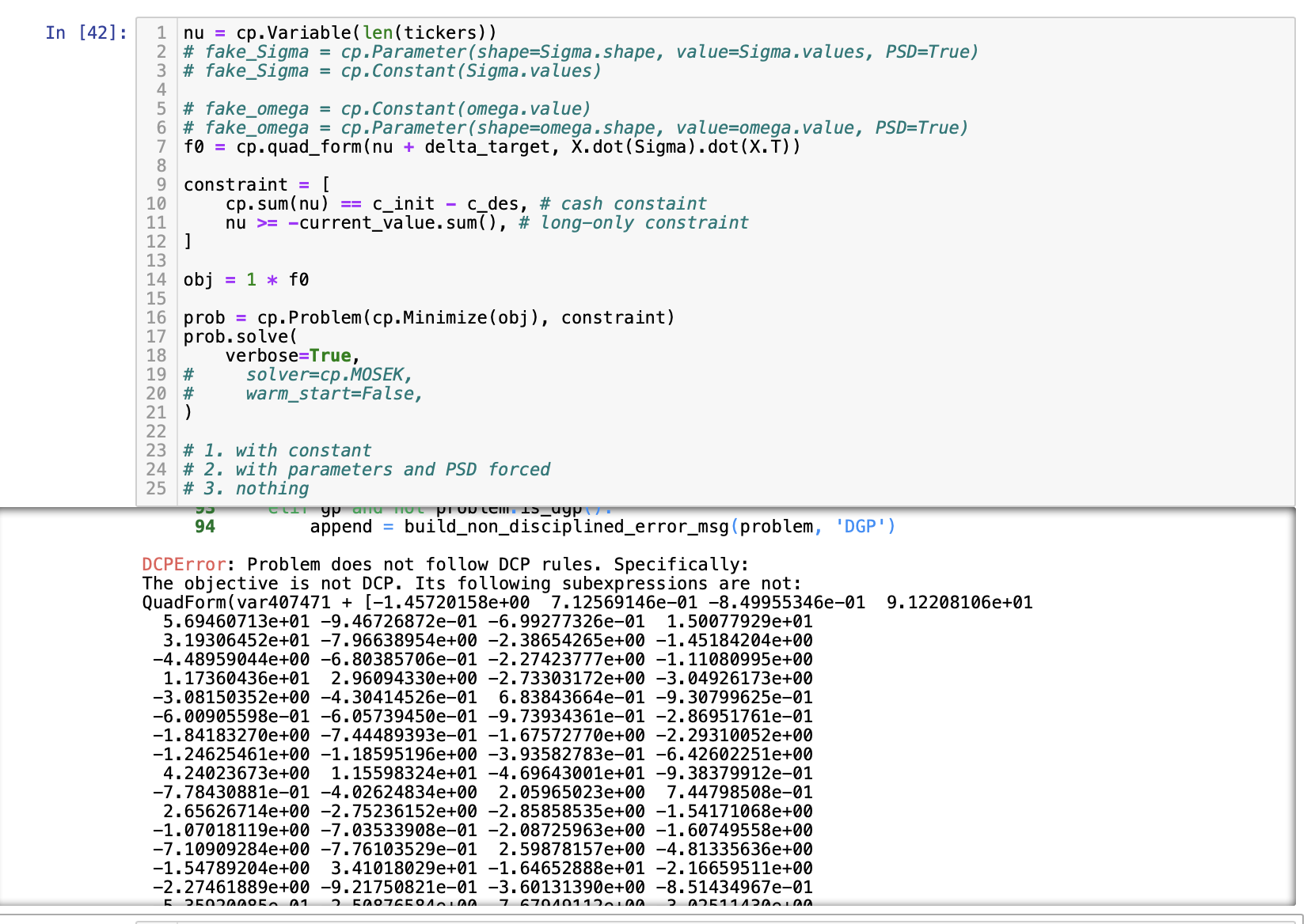 CVXPY `Parameter(..).is_psd()` not working · Issue #1466 · cvxpy/cvxpy · GitHub