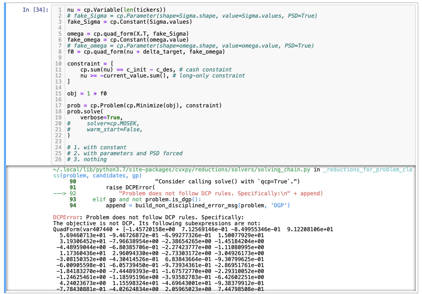CVXPY `Parameter(..).is_psd()` not working · Issue #1466 · cvxpy/cvxpy · GitHub