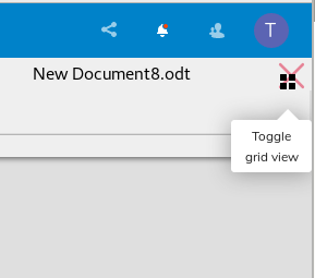 Toggle grid view button from NC15 is visible on Collabora's toolbar ...