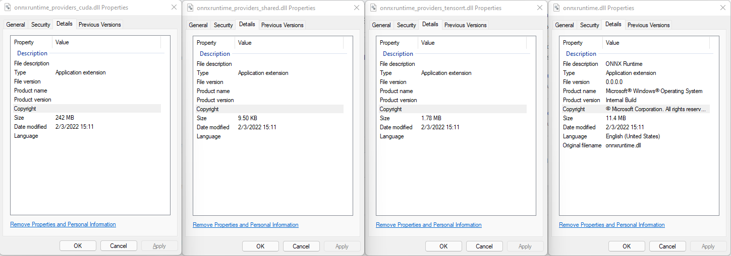 ORT library files are missing versions. · Issue #10589 · microsoft ...