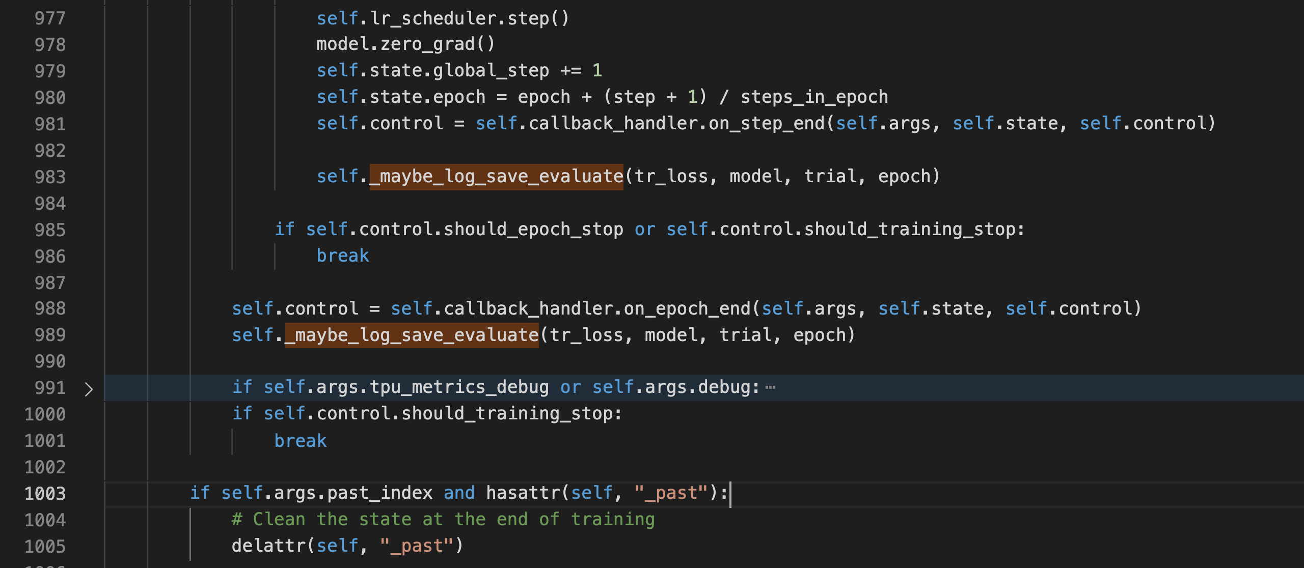 If run trainer._maybe_log_save_evaluate() twice continuously, it will ...
