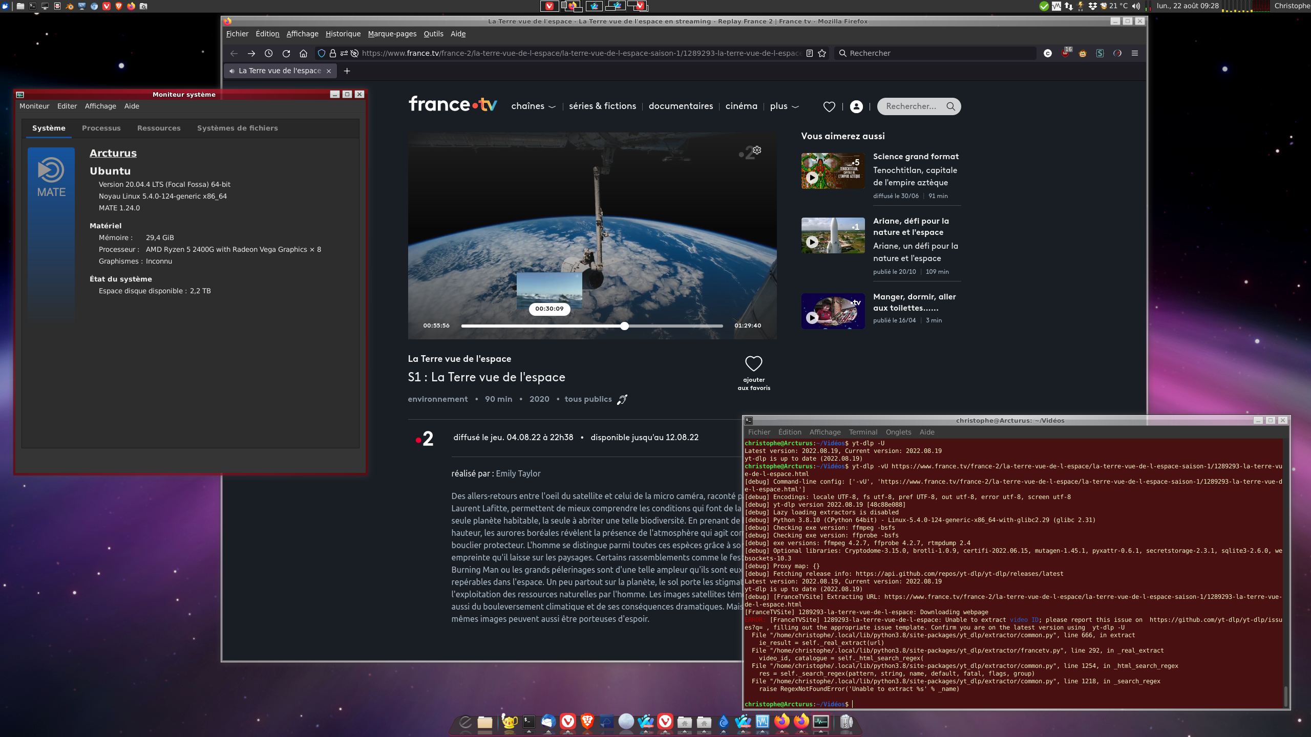ERROR: [FranceTVSite] 1289293-la-terre-vue-de-l-espace: Unable to extract video ID · Issue #4730 ...