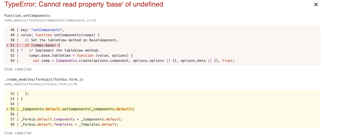 [BUG] Builder crashes · Issue #1469 · formio/formio.js · GitHub