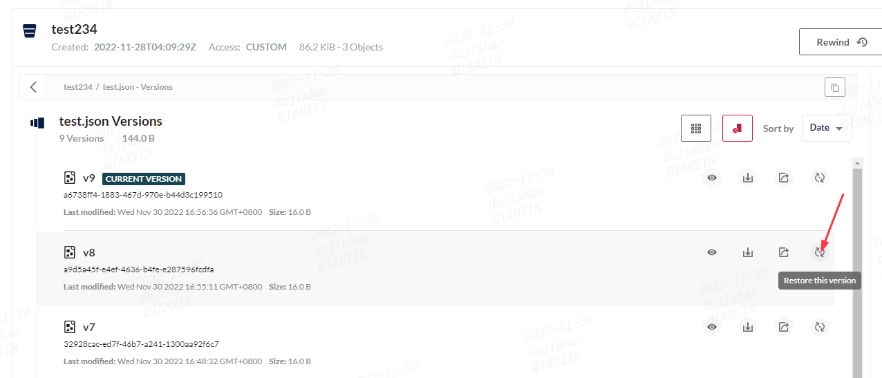 how to restore object with version-id to current version? · Issue #1387 · minio/minio-java · GitHub