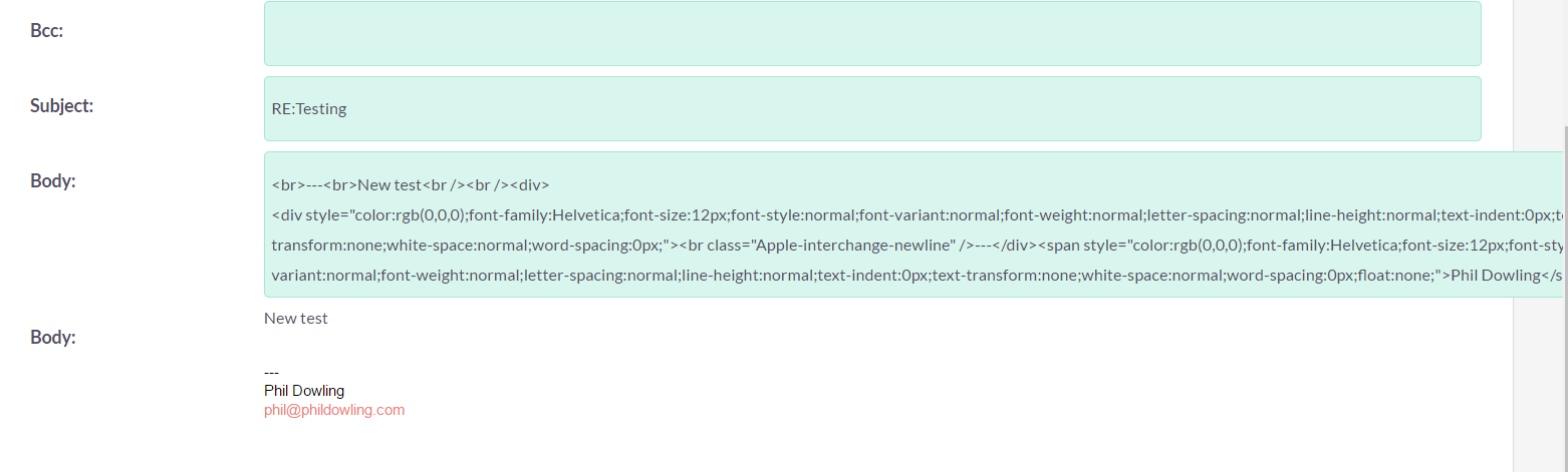 Opening email showing pure HTML code - 7.9.1 · Issue #3783 ...