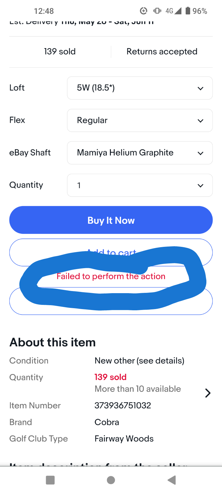Can't add anything to the cart on the Ebay mobile site · Issue #22722 ...