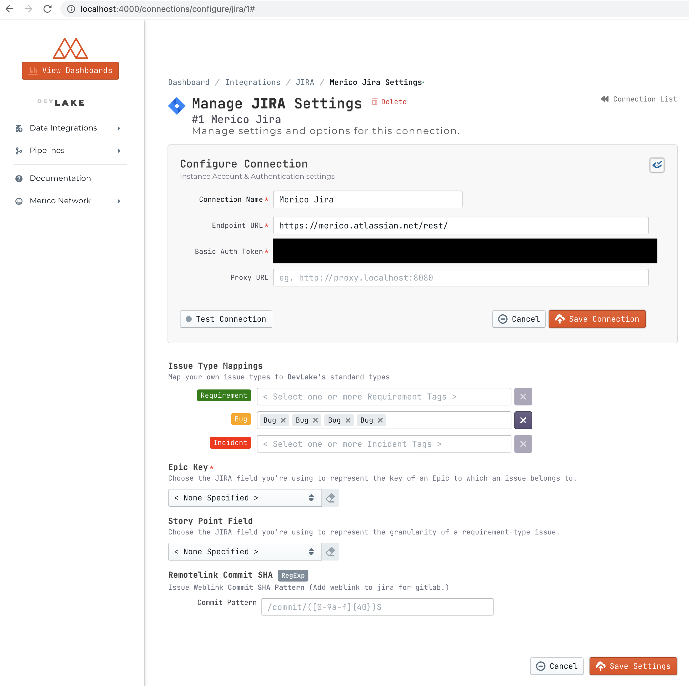 [Config UI] Jira issue type mapping: selected a single bug label, refreshed the page, and there ...