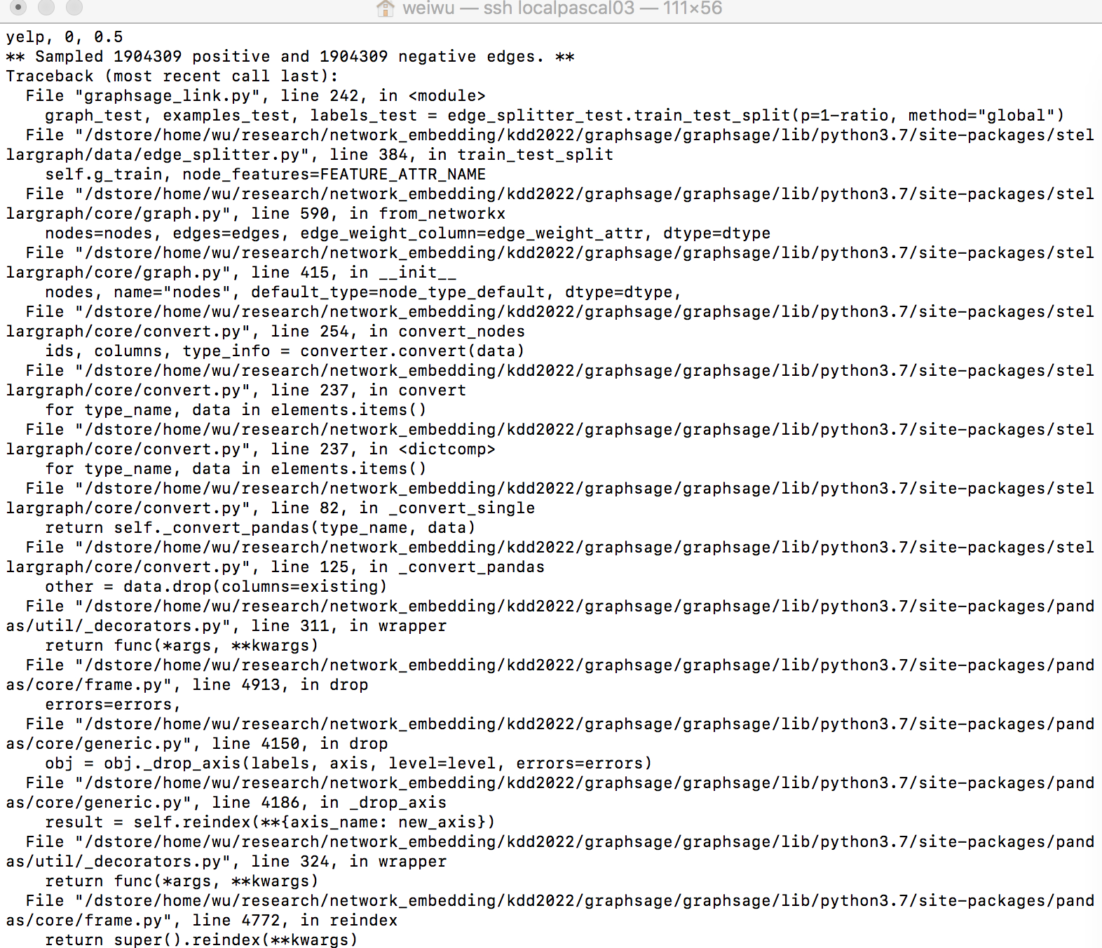 numpy.core._exceptions.memoryerror · Issue #1994 · stellargraph/stellargraph · GitHub