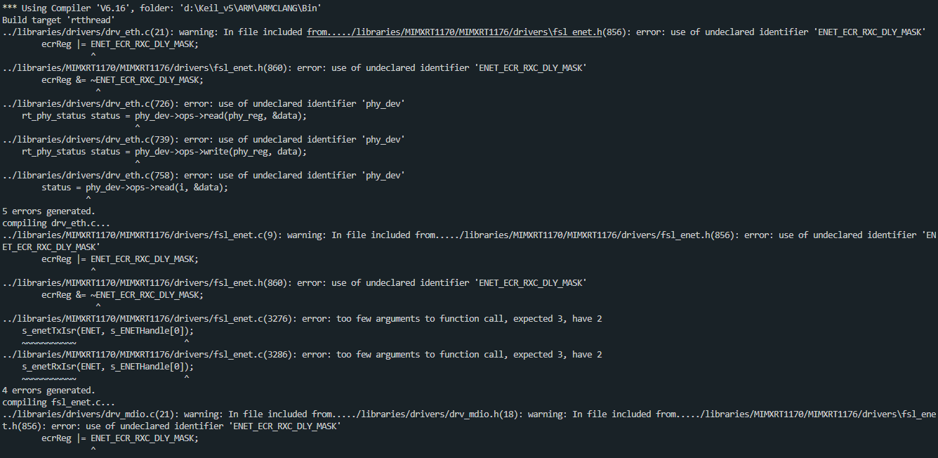 RT1170-EVK BSP 编译错误 · Issue #6190 · RT-Thread/rt-thread · GitHub