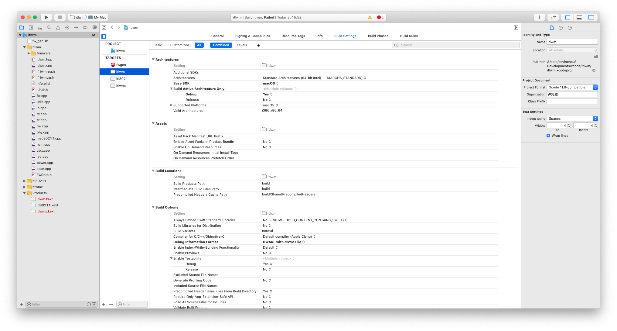 Unable To Build In Mojave · Issue 41 · Openintelwirelessitlwm · Github