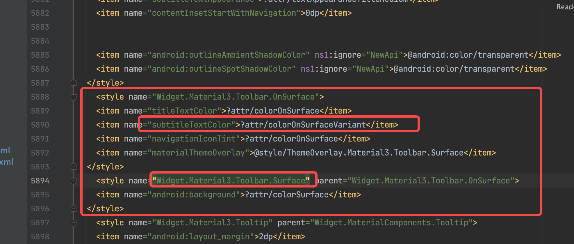 [MaterialToolbar] The color of the subtitle is wrong, which is ...