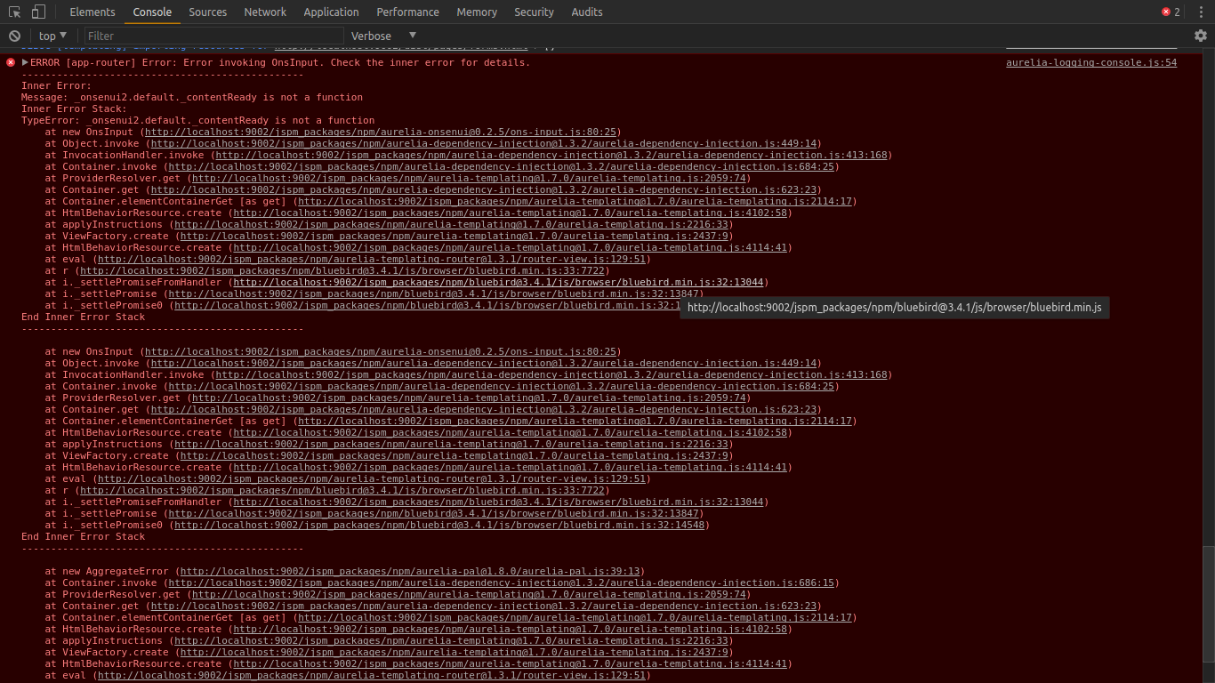 ERROR [app-router] Error: Error invoking OnsInput. · Issue #5 · sidloki/aurelia-onsenui · GitHub