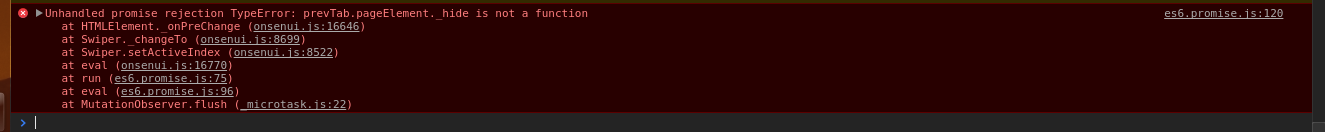 prevTab.pageElement._hide is not a function · Issue #2426 · OnsenUI/OnsenUI · GitHub