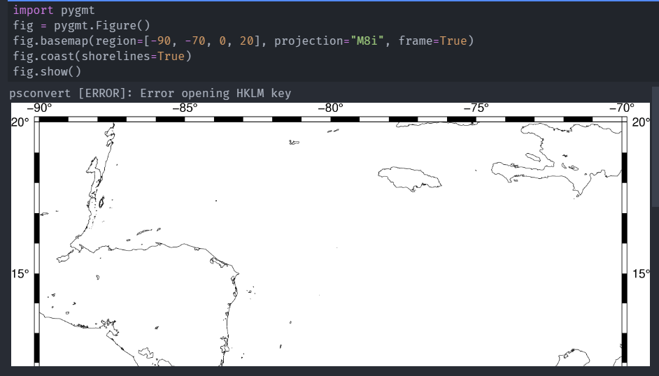 Error opening HKLM key · Issue #478 · GenericMappingTools/pygmt · GitHub