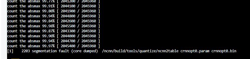 [ncnn2table] 量化时出现很大的数导致segment fault · Issue #3208 · Tencent/ncnn · GitHub