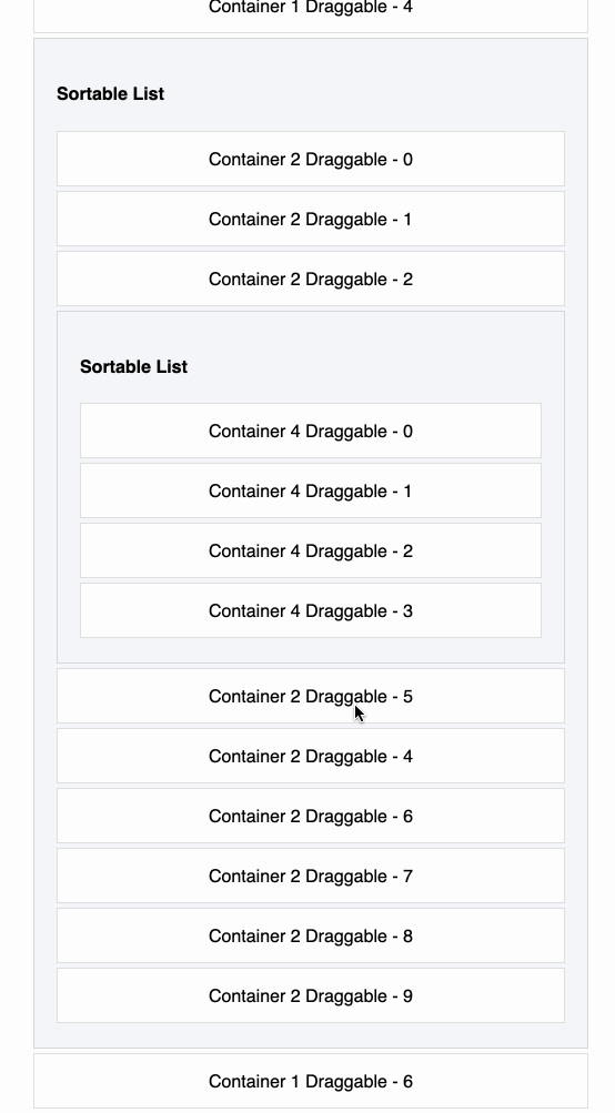 DnD between elements and list in the same list · Issue #548 · SortableJS/Vue.Draggable · GitHub