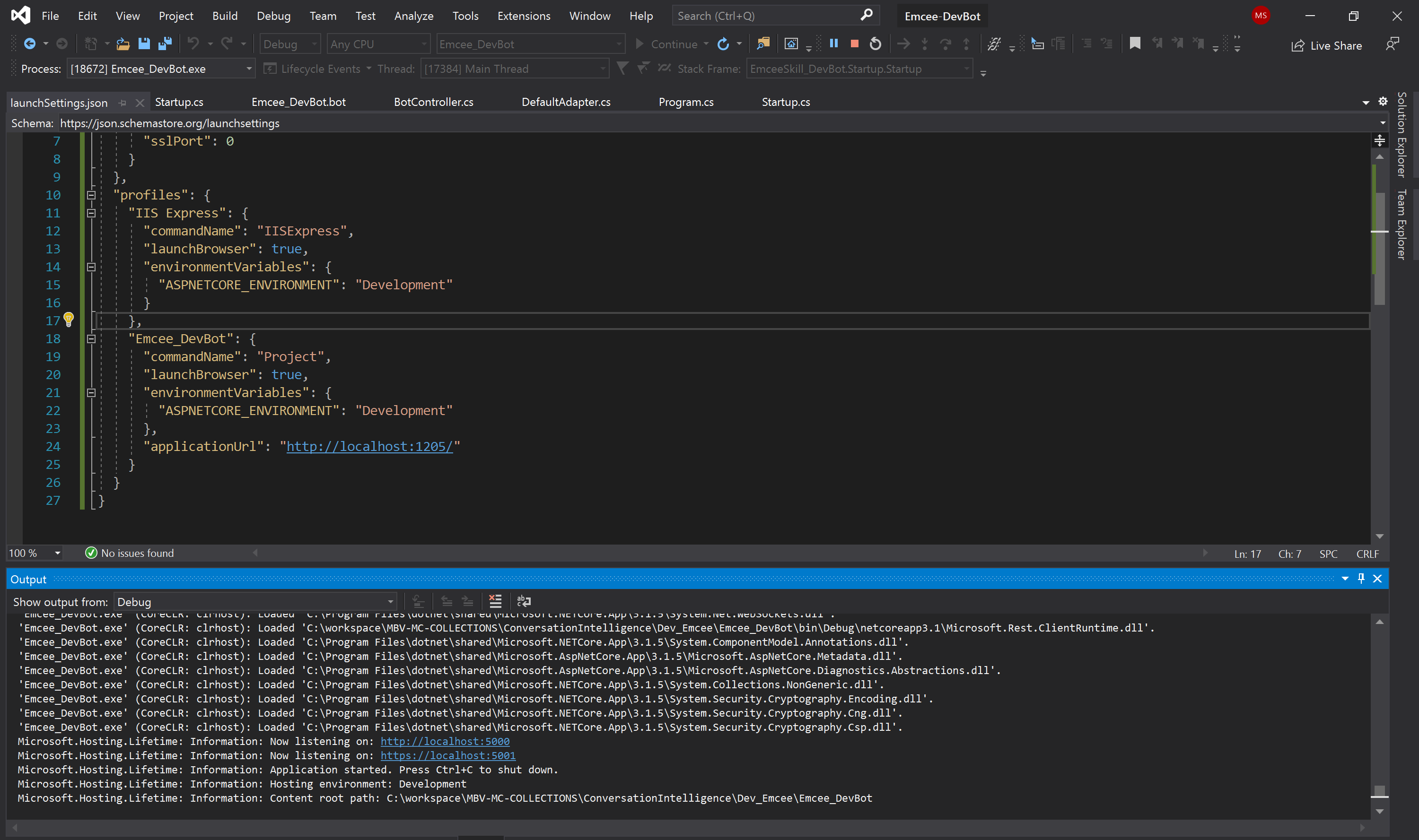 Virtual Assistant Project listening on the wrong port · Issue #3477 · microsoft/botframework ...