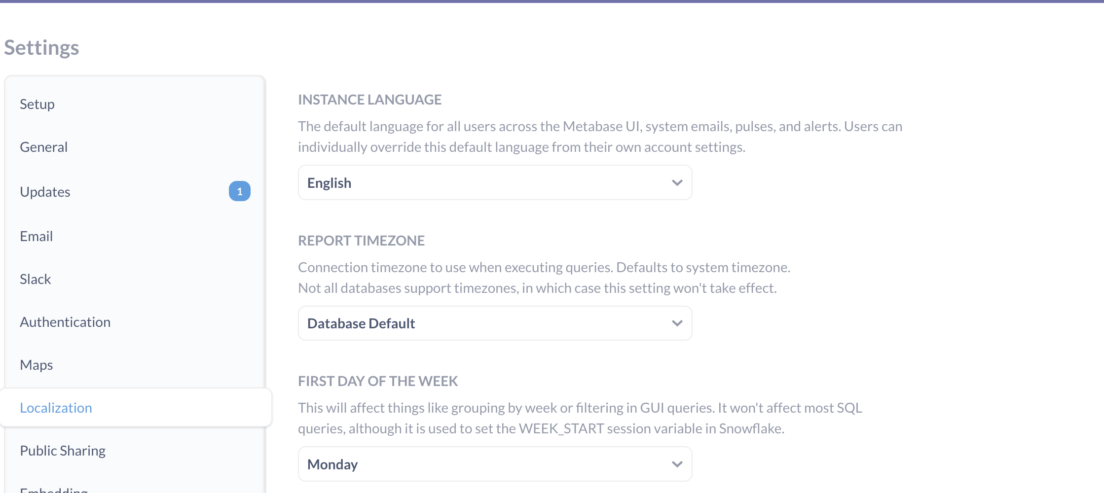 Metabase users (Metabase v0.44.6) cannot change their language from the account settings · Issue ...