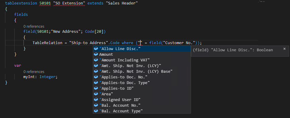 Bug in table relation property in table extension · Issue #2686 ...