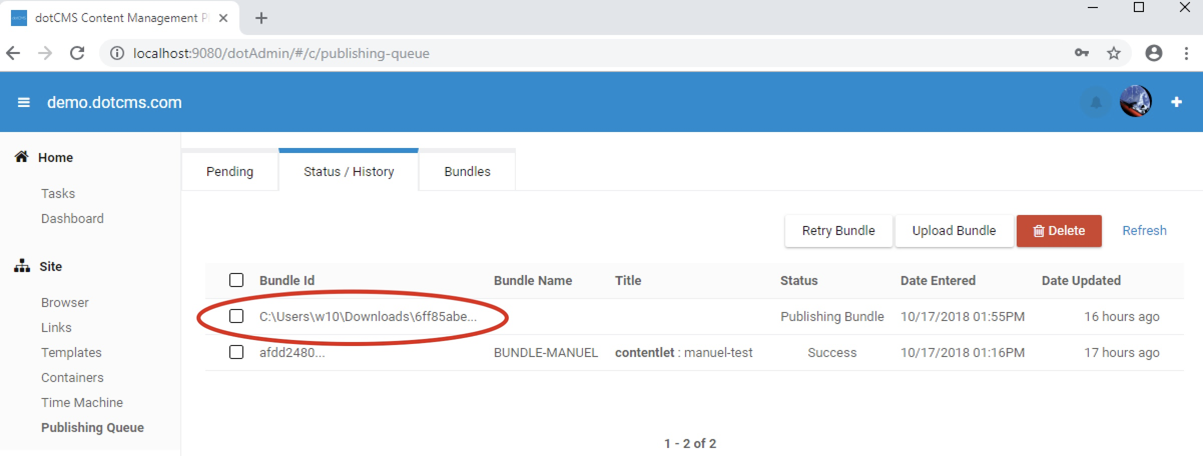 Bundle get stuck when uploading bundle on target env · Issue #15449 ...