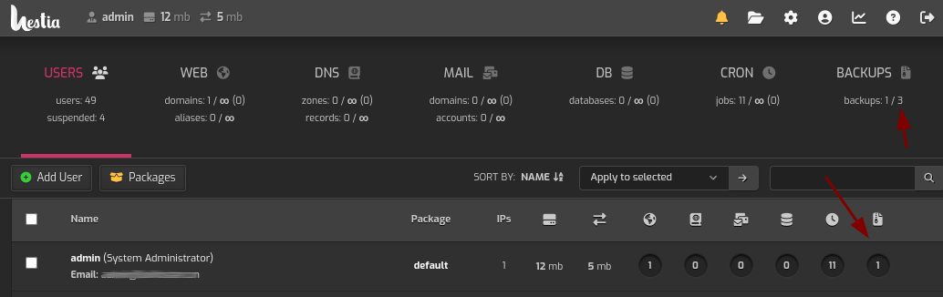 [Bug] backup number is always 1 on the admin/users page · Issue #3454 · hestiacp/hestiacp · GitHub
