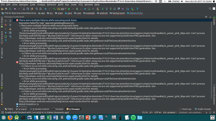 Error while executing T10.01-Exercise-IntentServices project · Issue #218 · udacity/ud851 ...