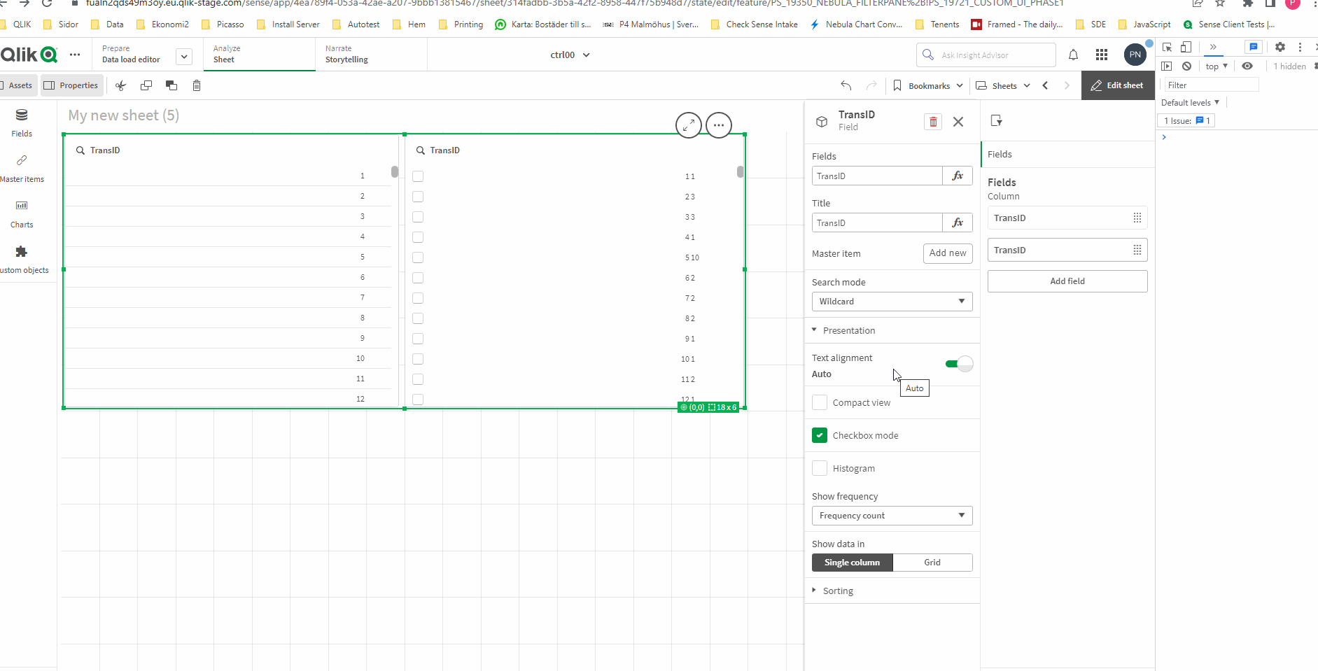 When Checkbox Mode Is Used Frequency Count Is Too Close To The Data · Issue 85 · Qlik Osssn