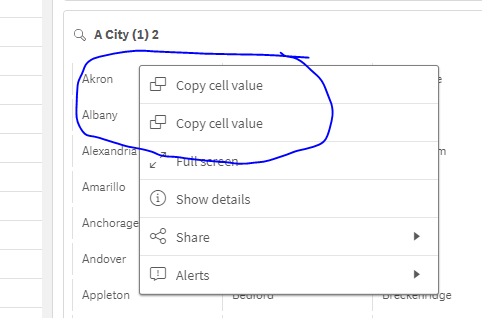Two "copy cell value" in context menu · Issue #187 · qlik-oss/sn-list-objects · GitHub