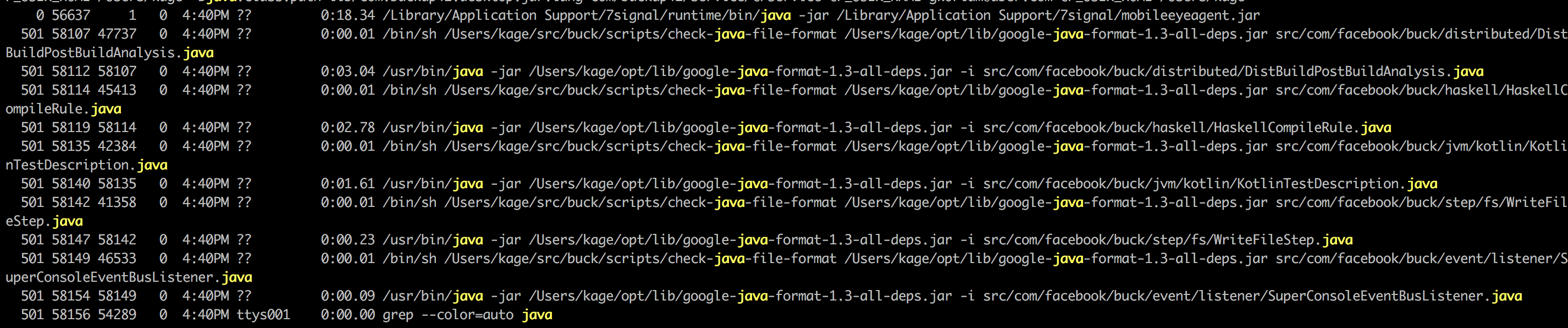 google java format pre commit hook is consuming a lot of cpu · Issue #1544 · facebook/buck · GitHub