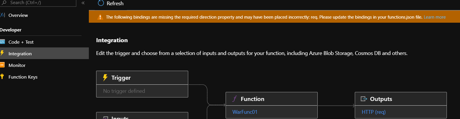 Generated function.json does not include direction property for EventHubTrigger · Issue #272 ...