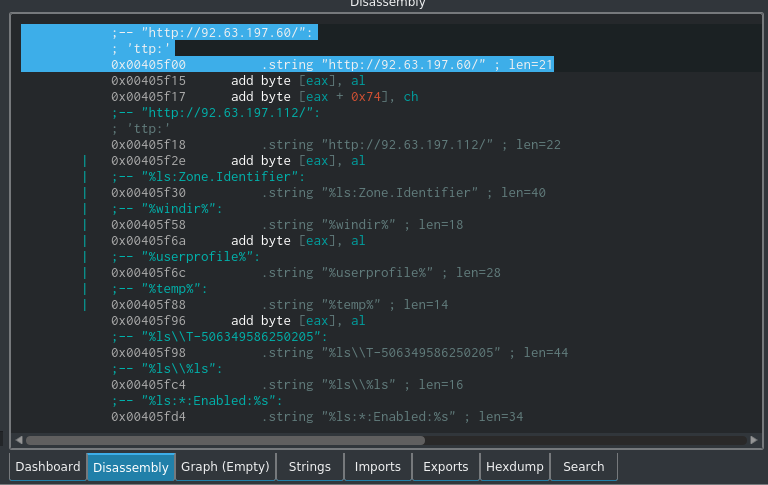 Enable X-refs in Strings panel and X-refs can not find strings · Issue #801 · rizinorg/cutter ...