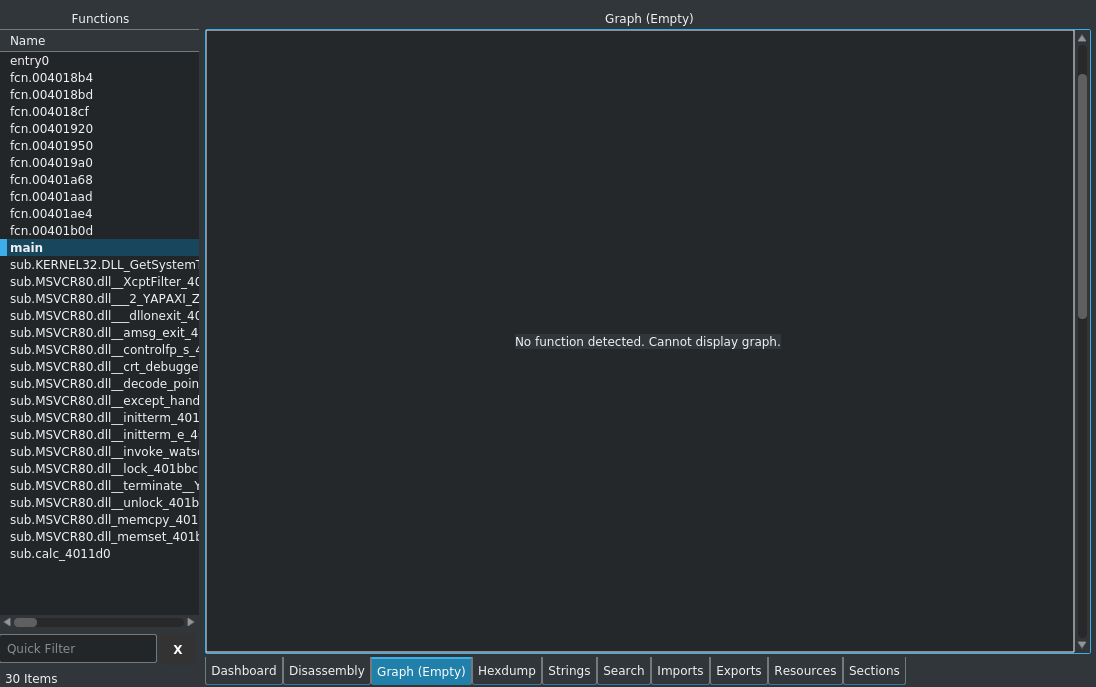 asm.pseudo and asm.cmt.right break graph display · Issue #1137 · rizinorg/cutter · GitHub