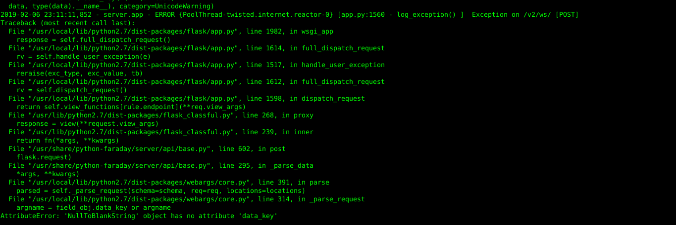 AttributeError when create new workspace, HTTP 500 error - Parrot Security OS · Issue #339 ...