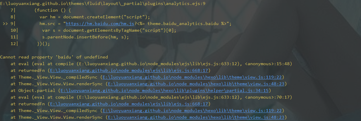 添加百度统计问题 · Issue #103 · fluid-dev/hexo-theme-fluid · GitHub